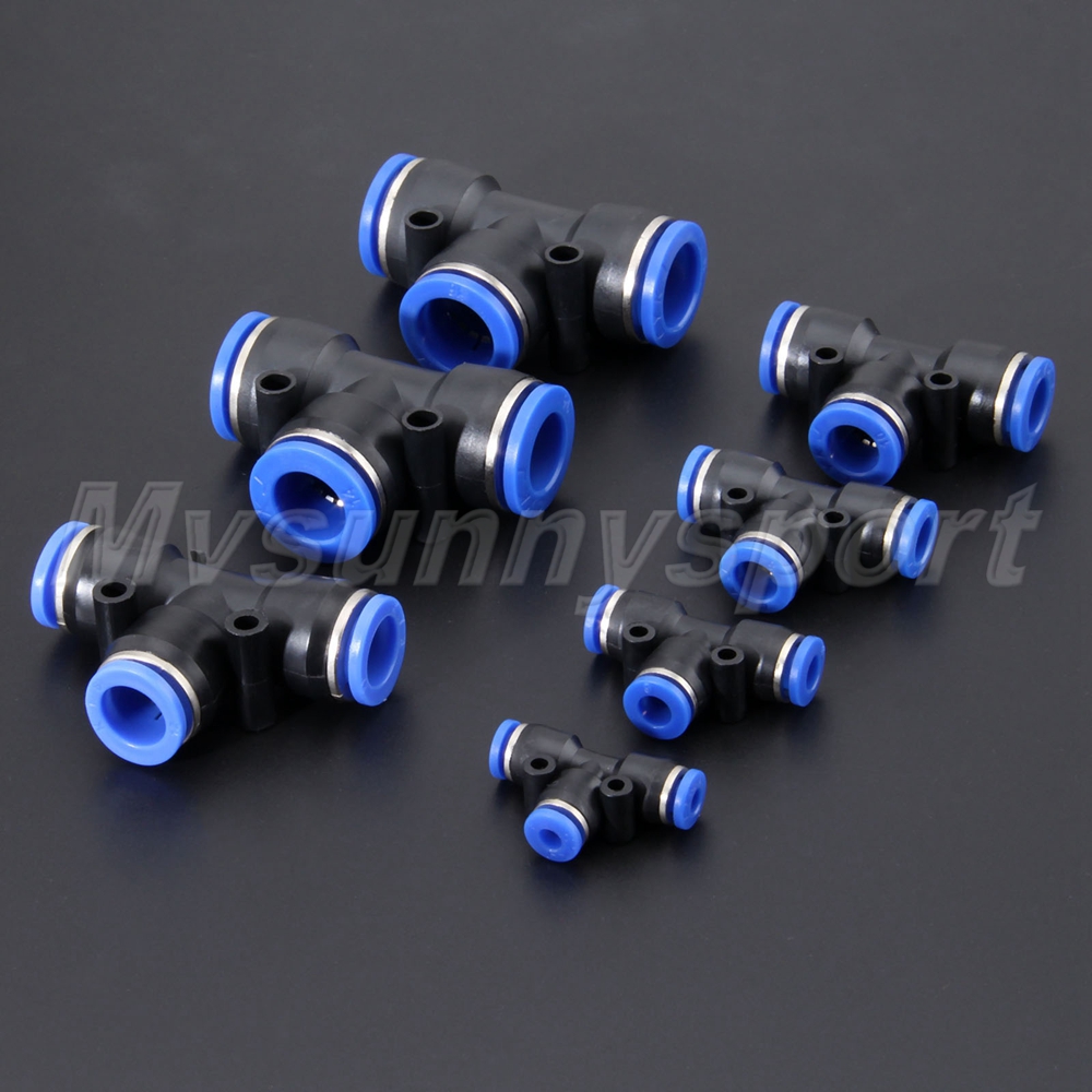 1/5 pcs 3 Way T-junction Pneumatic Fittings Connector for 4mm-16mm Tube ...