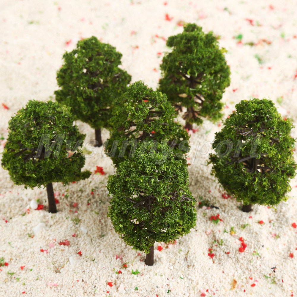 Fashion 20Pcs 1:100 HO OO Scale Model Trees Layout Park Landscape ...
