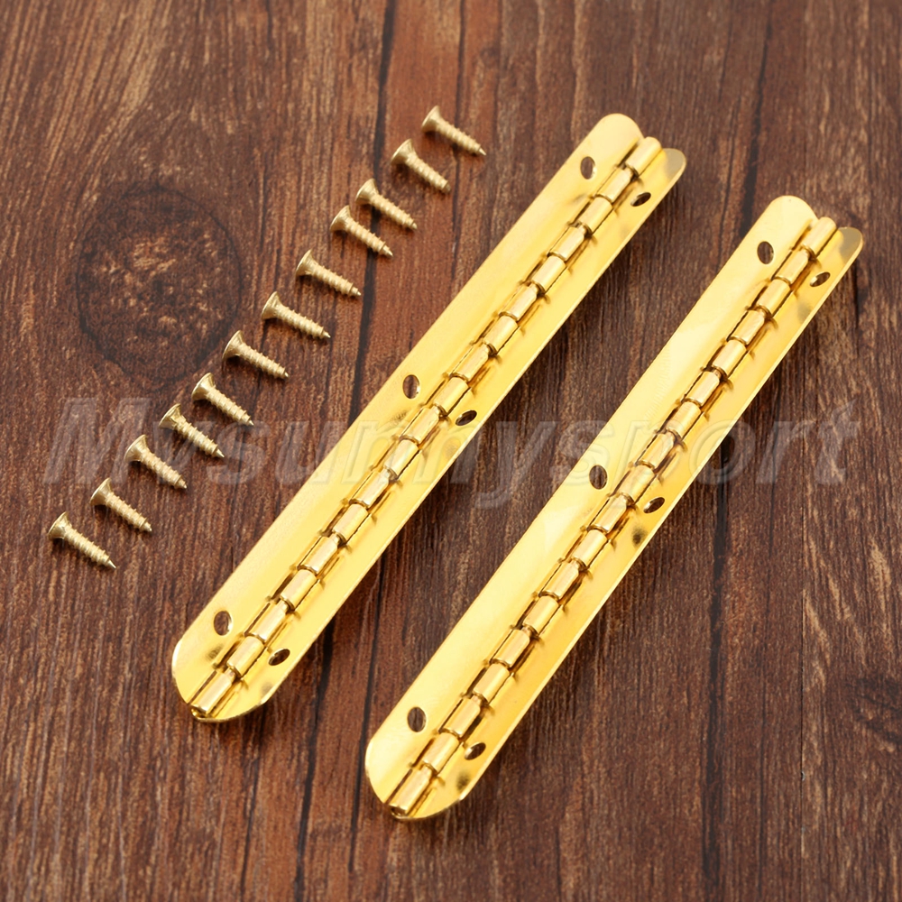 Hardware 100*9mm Gold Ton Hinges Jewelry Box Wine Chest Interior Hinge ...