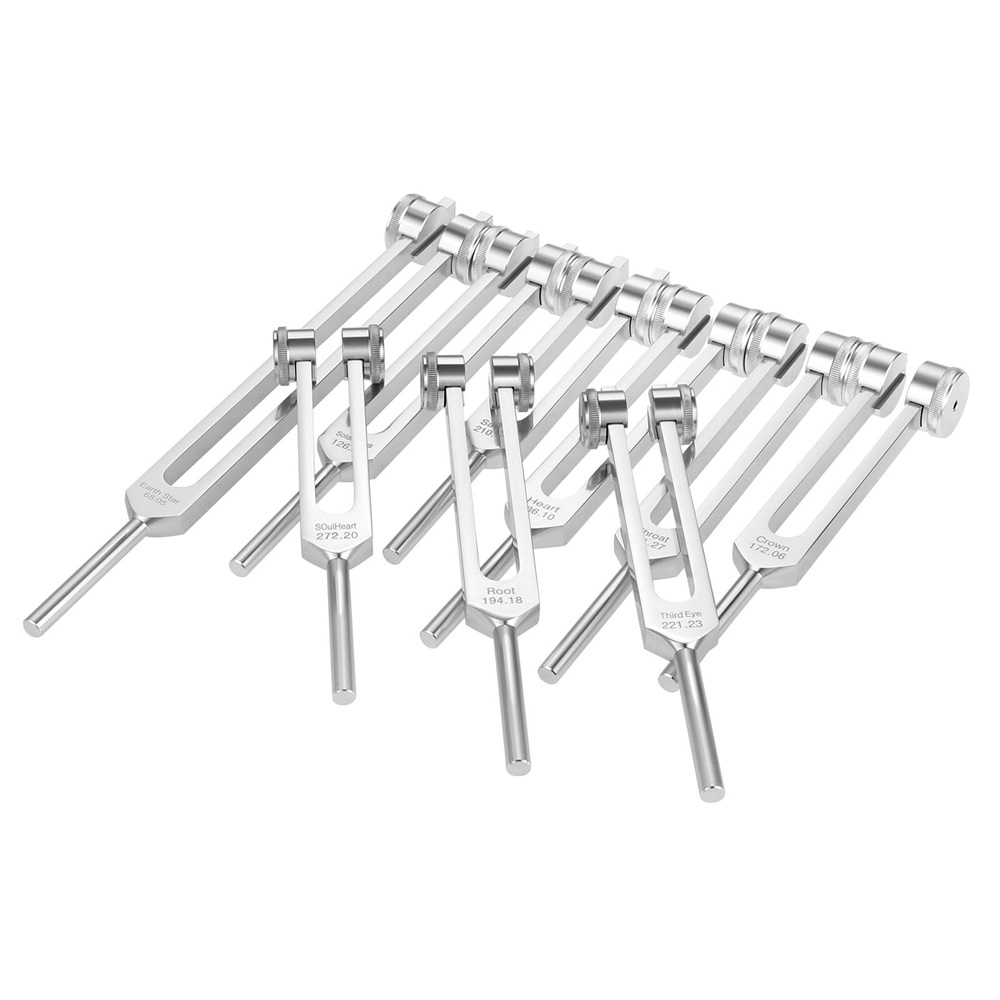 Chakra - 8 Weighted Forks (7 Chakras + 1 Soul), With Case For Sound ...