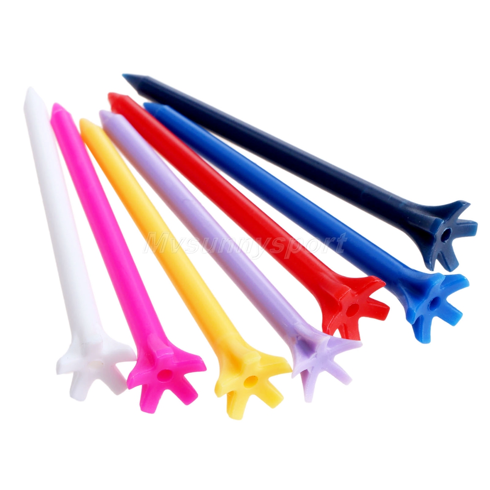 Durable 70mm/2.75" Plastic Assorted Color 5 Prong Zero Friction Golf Tee 100Pc 611056358986 | eBay